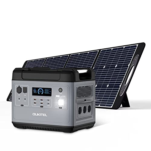 OUKITEL P2001 tragbare Powerstation mit 200W Solar Panel, balkonkraftwerk mit speicher ...
